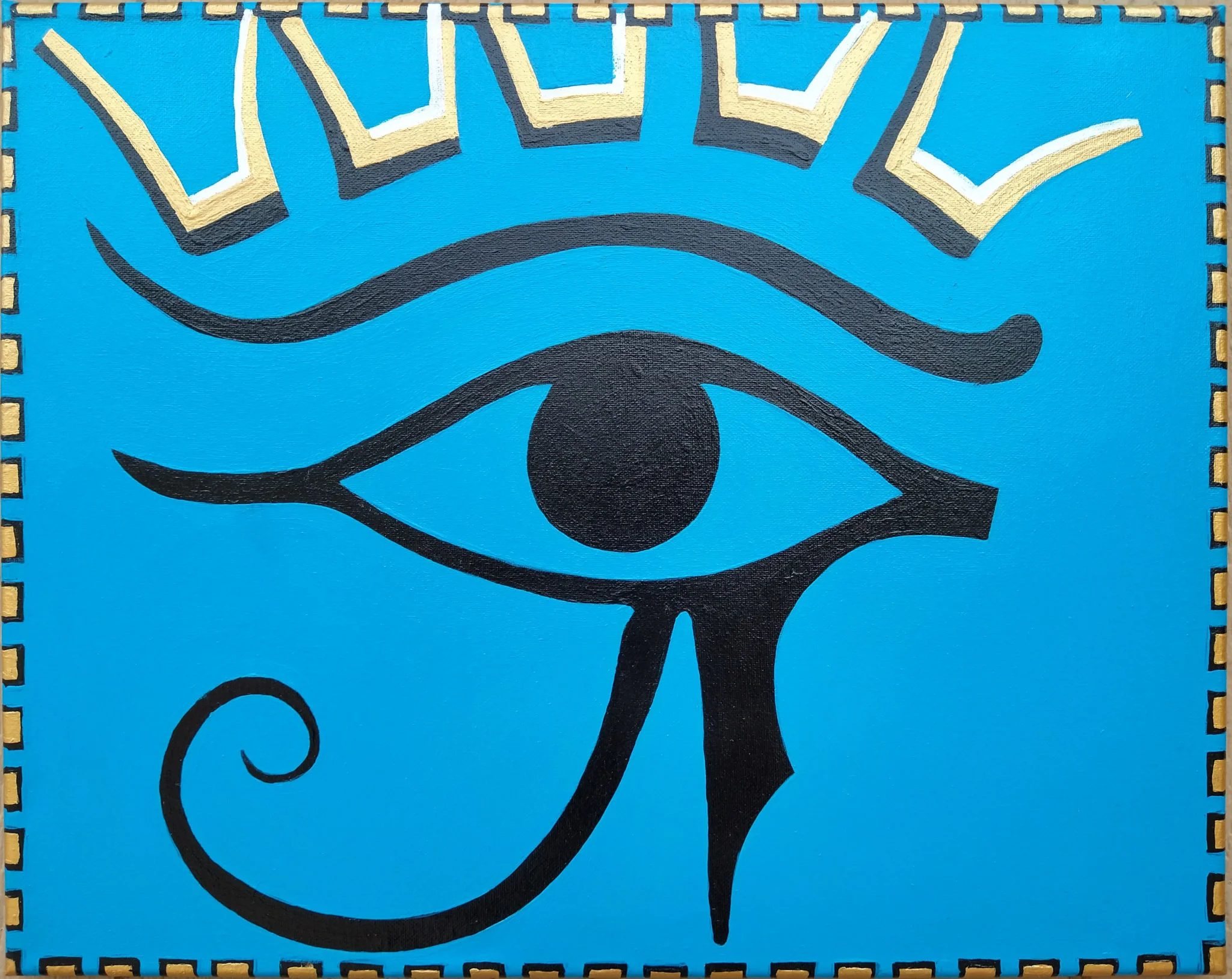 Details on the Eye of Ra painting by Simon DeVille